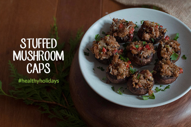 Stuffed Mushroom Caps - Recipe — Goodness Me!