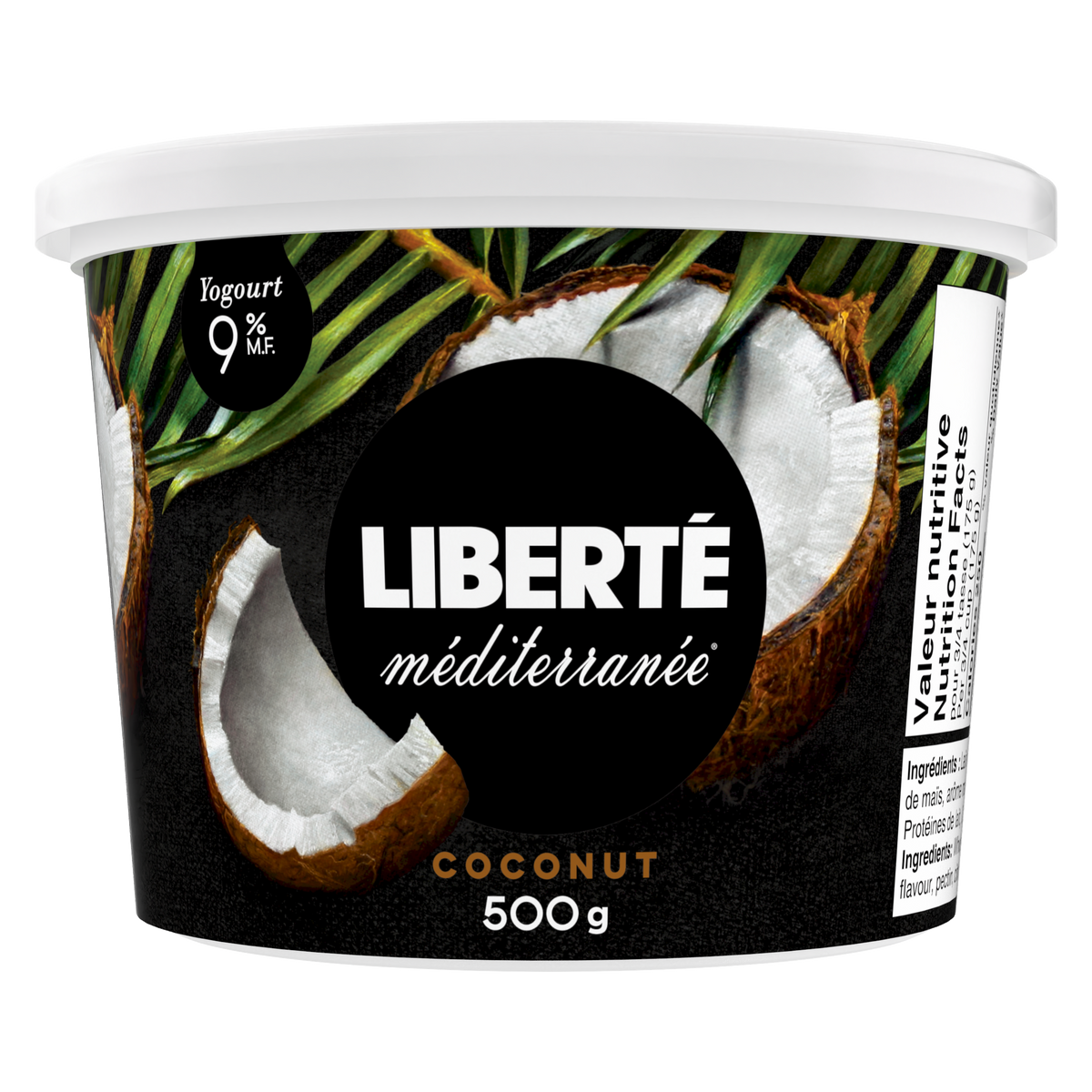 Liberté - Mediterranee Coconut Yogurt 9%, 500 g — Goodness Me!