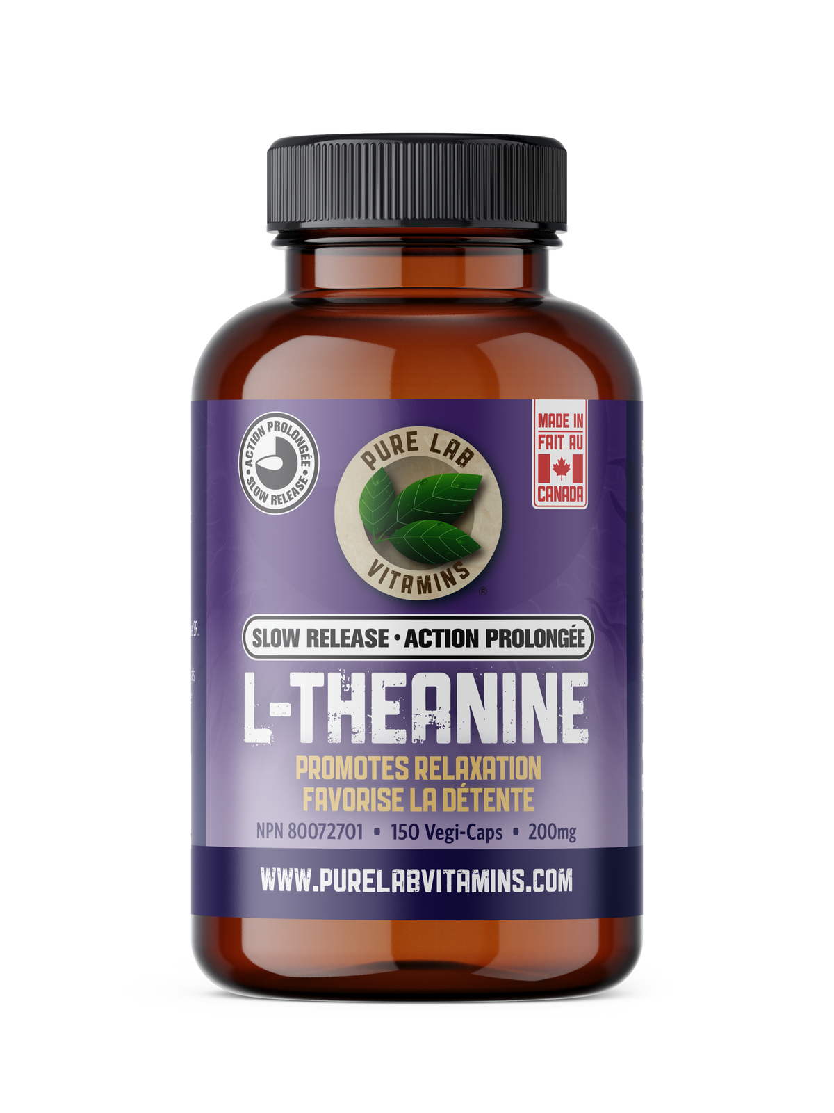 Pure Lab Vitamins - L-Theanine Slow Release 200mg, 150 Cap — Goodness Me!
