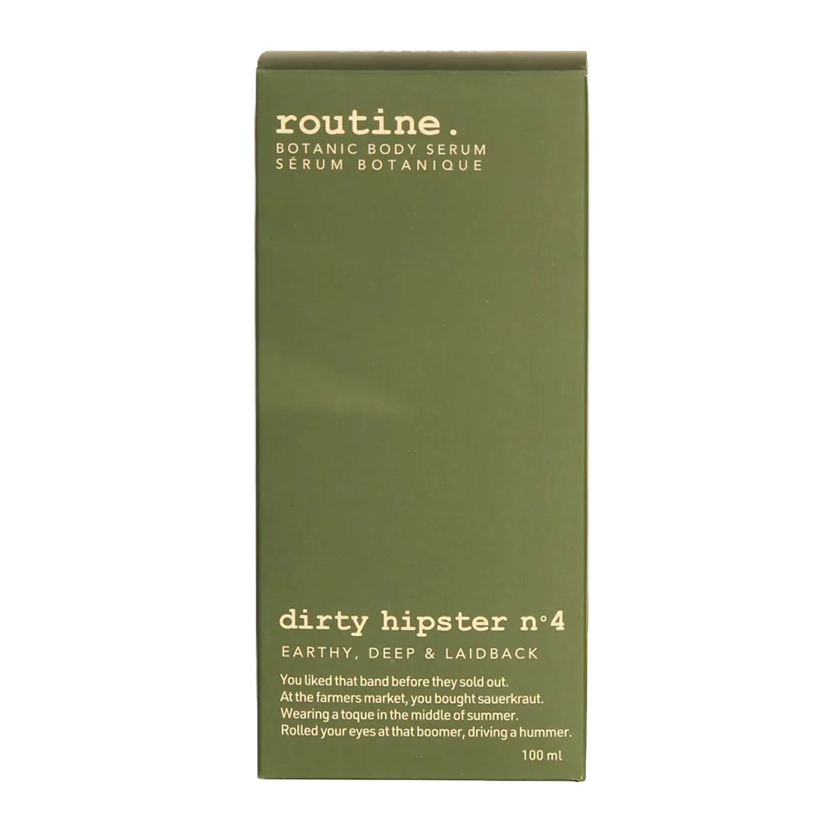 Routine Natural Deodorant - Dirty Hipster - Body Serum, 100 mL ...