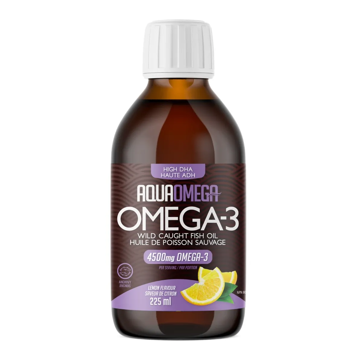 AquaOmega - High DHA Omega-3 - Lemon, 225ML — Goodness Me!