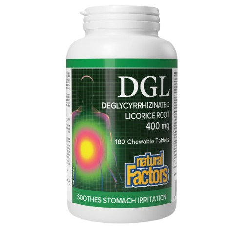 Natural Factors - DGL Licorice Root 400 mg, 180 Chewables — Goodness Me!