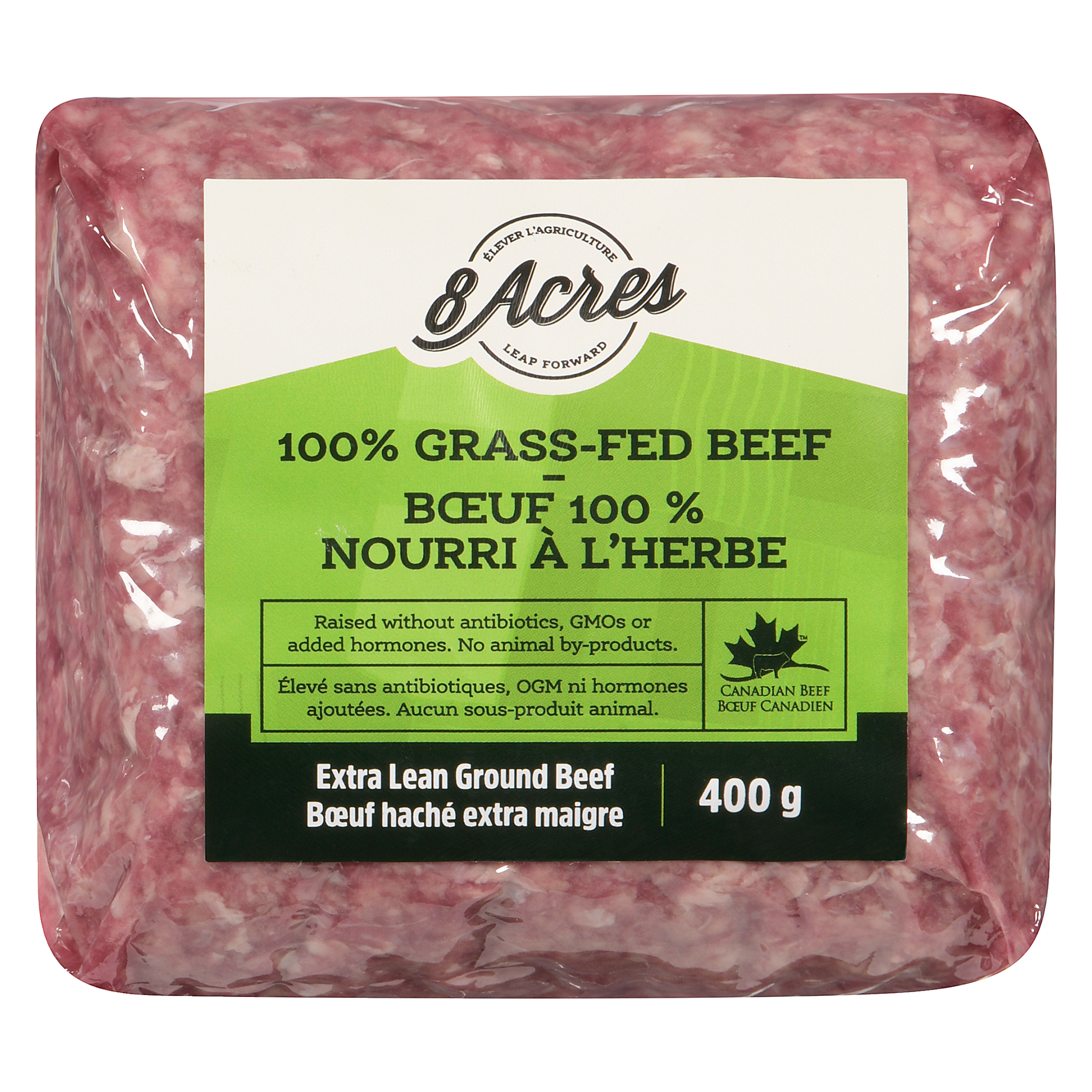 8 Acres - Grass Fed Extra Lean Ground Beef, 400 g — Goodness Me!