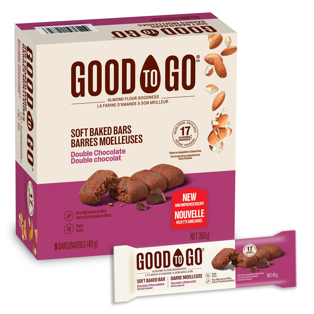 Good To Go - Double Chocolate Soft Baked Bars, 40 g — Goodness Me!