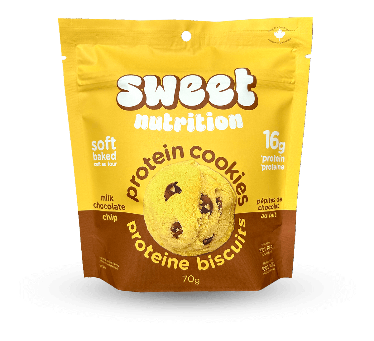 Sweet Nutrition - Protein Cookies - Milk Chocolate Chip, 70 g ...