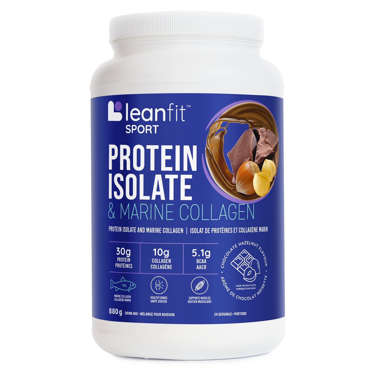 LeanFit - Isolate & Marine Collagen Chocolate, 880 g — Goodness Me!