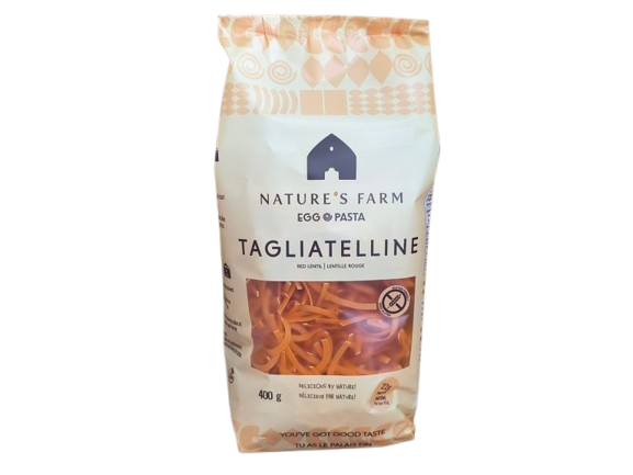 Nature's Farm - Pasta - Red Lentil Linguine Egg, 400 g — Goodness Me!