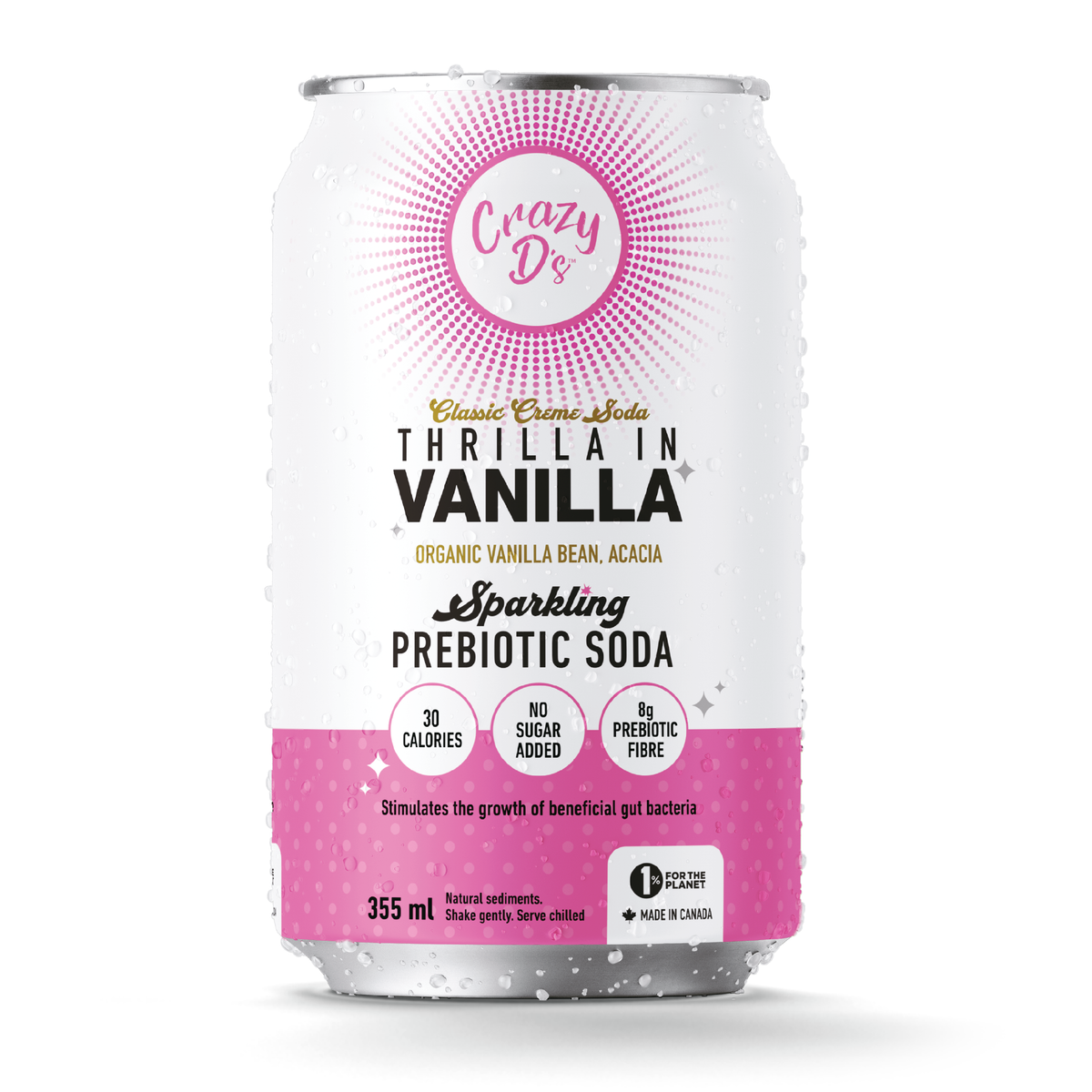 Crazy D's Soda Labs - Vanilla Crème, 355 mL — Goodness Me!