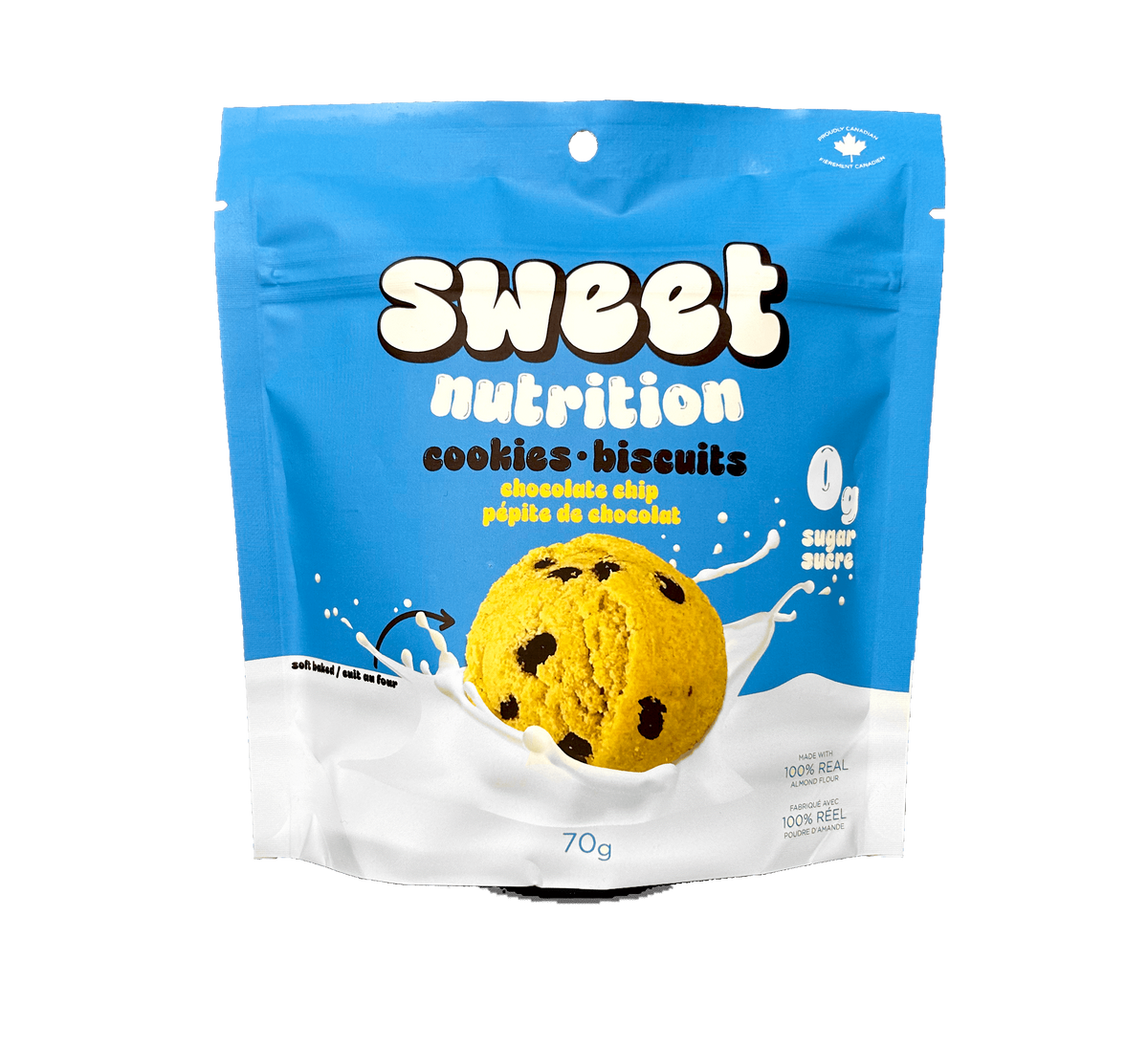 Sweet Nutrition - Zero Sugar Cookies - Chocolate Chip, 70 g — Goodness Me!