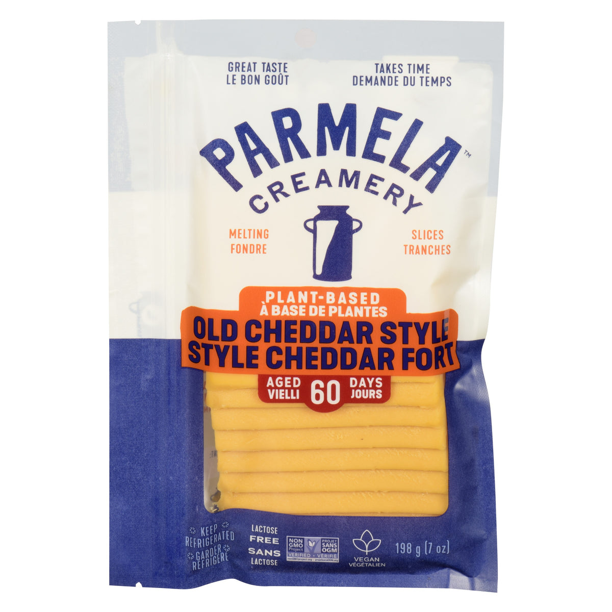 Parmela Creamery - Sliced Old Cheddar Style, 198 g — Goodness Me!