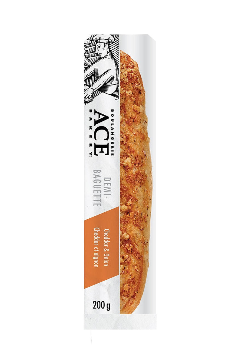 Ace Bakery - Cheddar & Onion Demi Baguette, 200 g — Goodness Me!