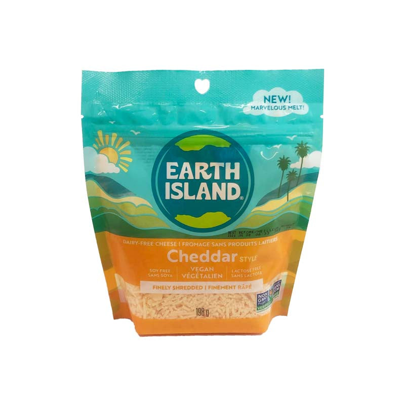 Earth Island - Shreds - Fine Cheddar, 198 g — Goodness Me!