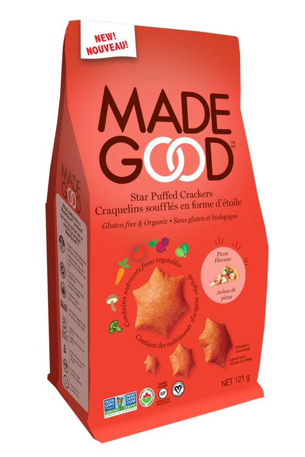 MadeGood - Organic Star Puffed Crackers, Pizza, 120 g — Goodness Me!