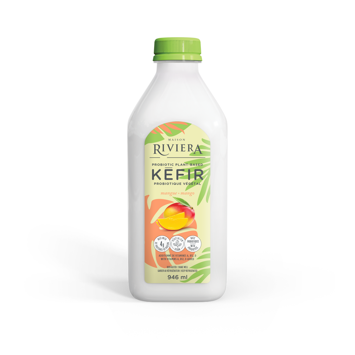 Riviera - Coconut Milk Kefir - Mango, 946 mL — Goodness Me!
