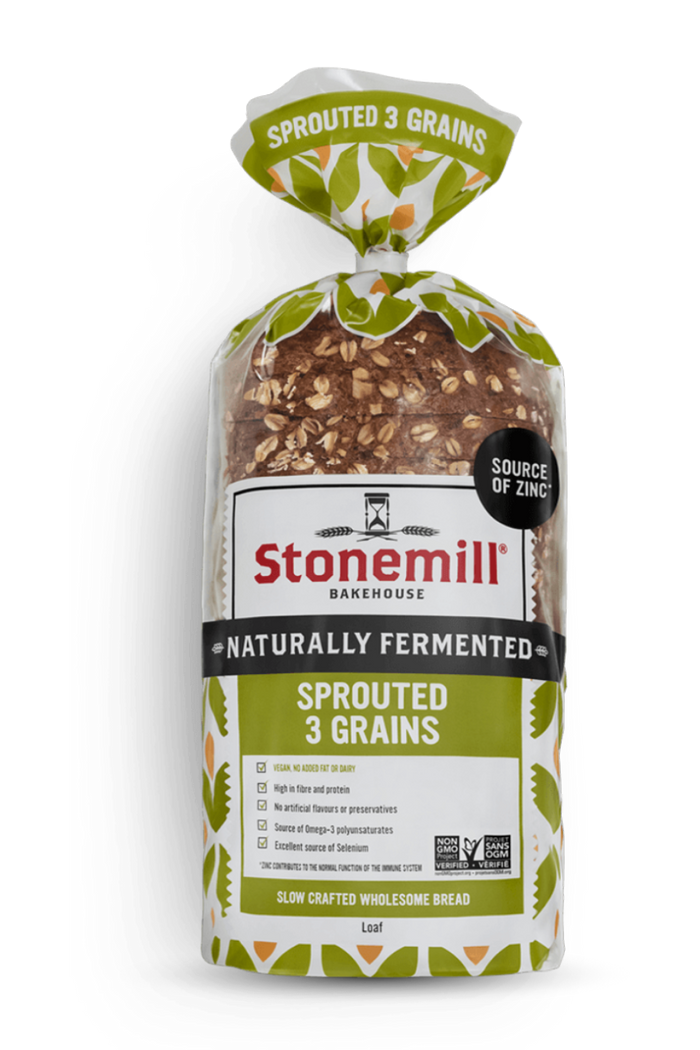 Stonemill Bread - Sprouted 3 Grain Bread, 454 g — Goodness Me!