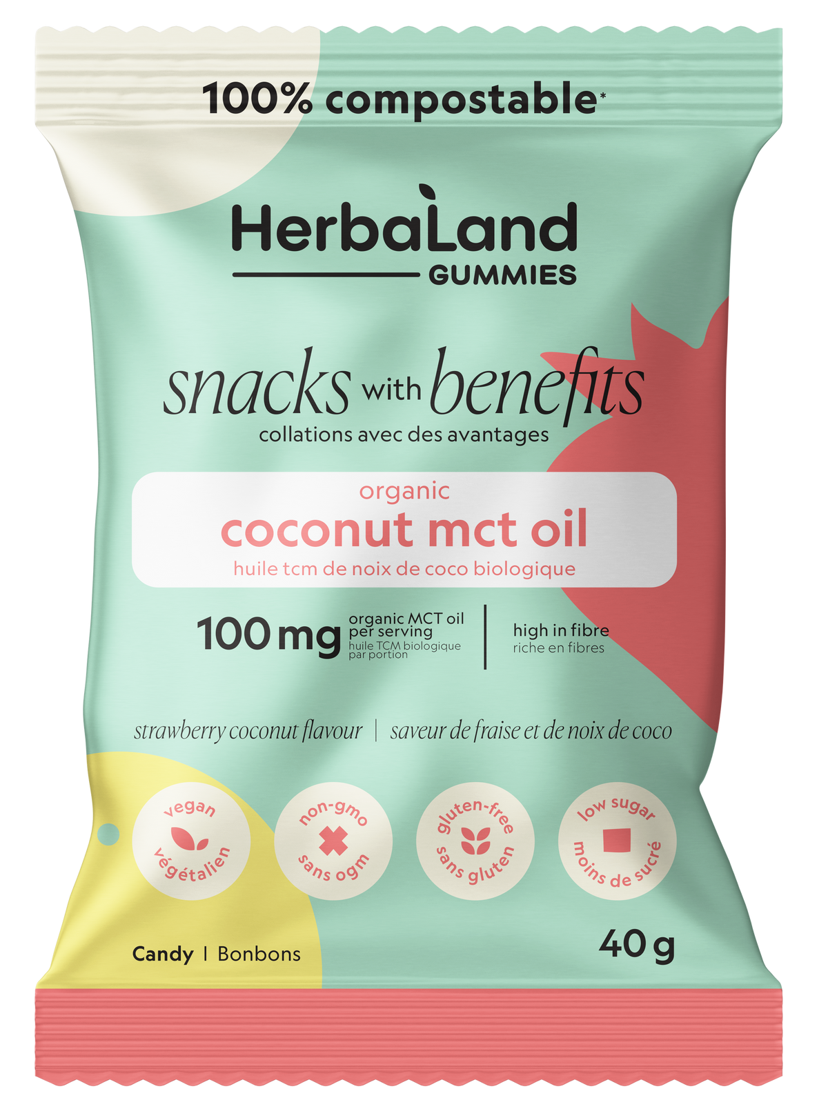 Herbaland - Coconut MCT Oil Gummies, 50 g — Goodness Me!