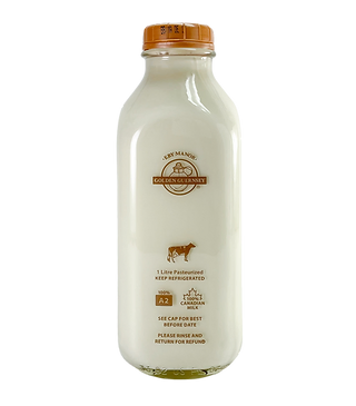 Eby Manor Golden Guernsey - 4.8% Non-Homogenized Guernsey Milk, 1 L ...