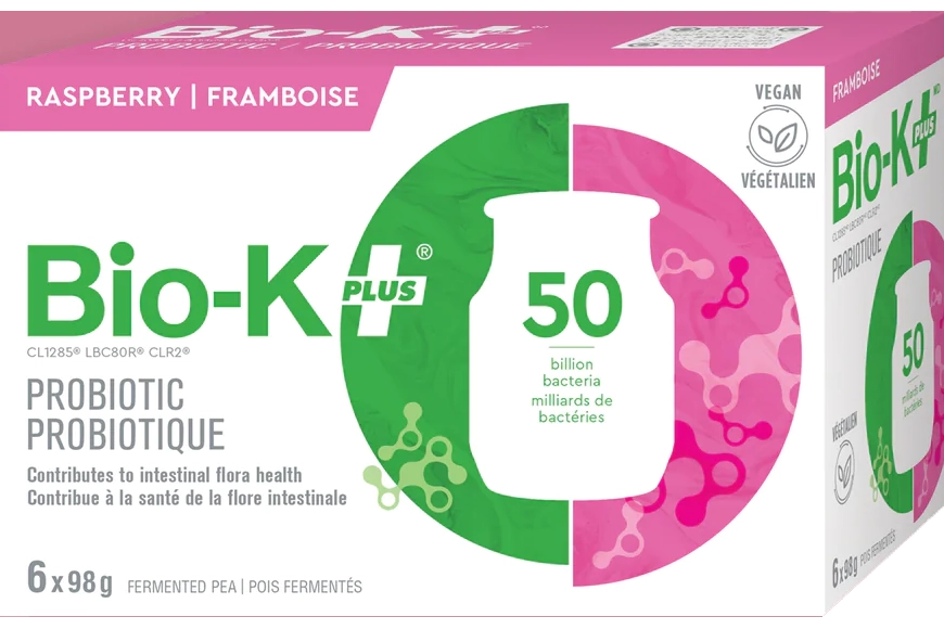 Bio-K Plus - Drinkable Vegan Pea Probiotic - Raspberry, (6 Pack ...