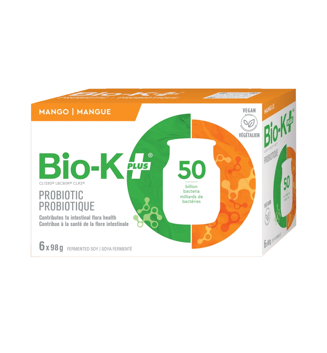 Bio-K Plus - Drinkable Vegan Probiotic - Mango, (6 Pack) — Goodness Me!