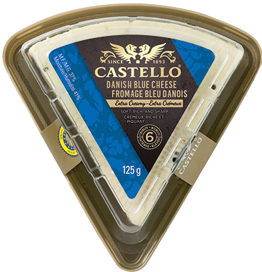 Castello - Extra Creamy Danish Blue Cheese Wedge, 125 g — Goodness Me!