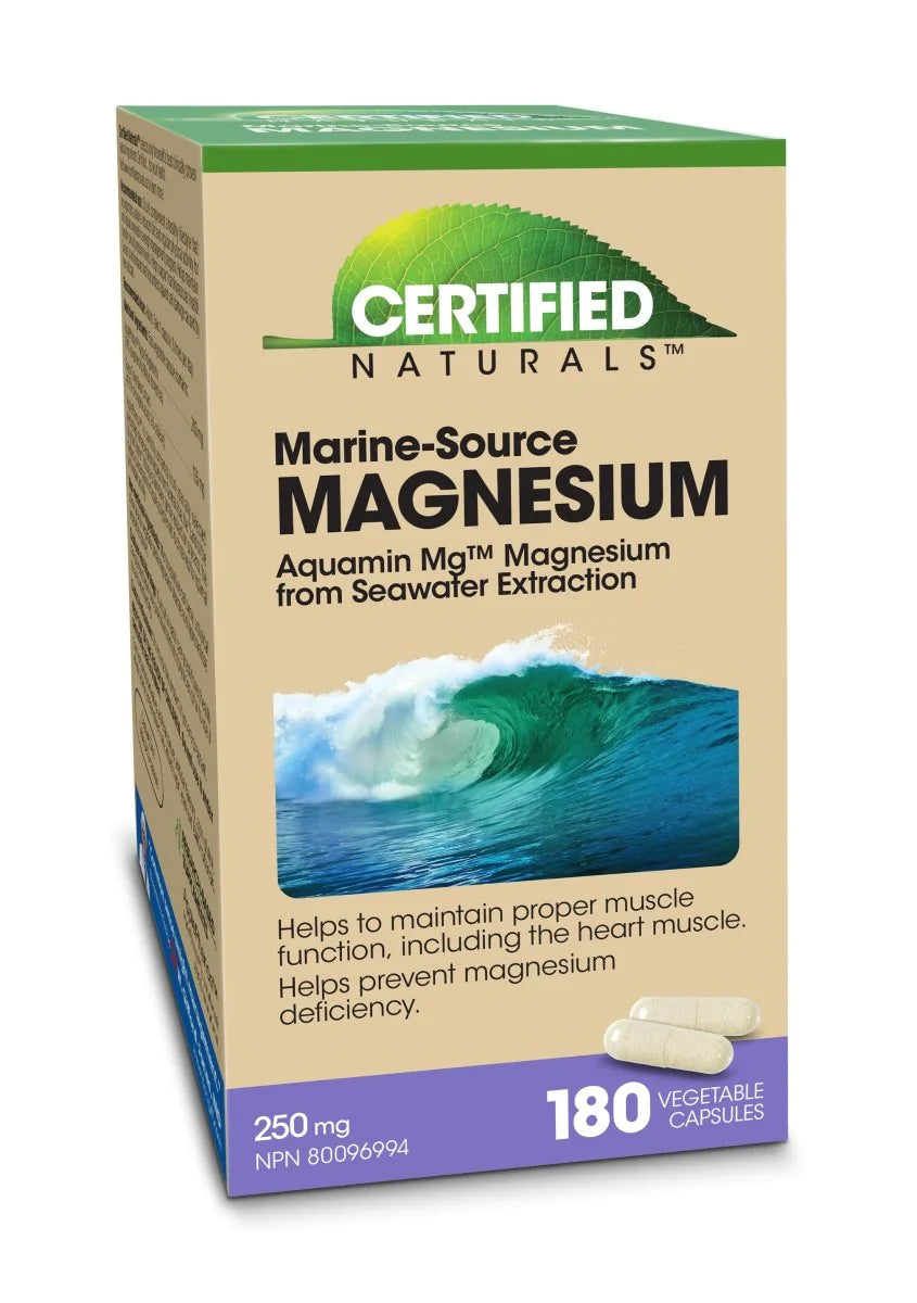 Certified Naturals - Marine-Source Magnesium with Aquamin Mg - 180 Cap ...