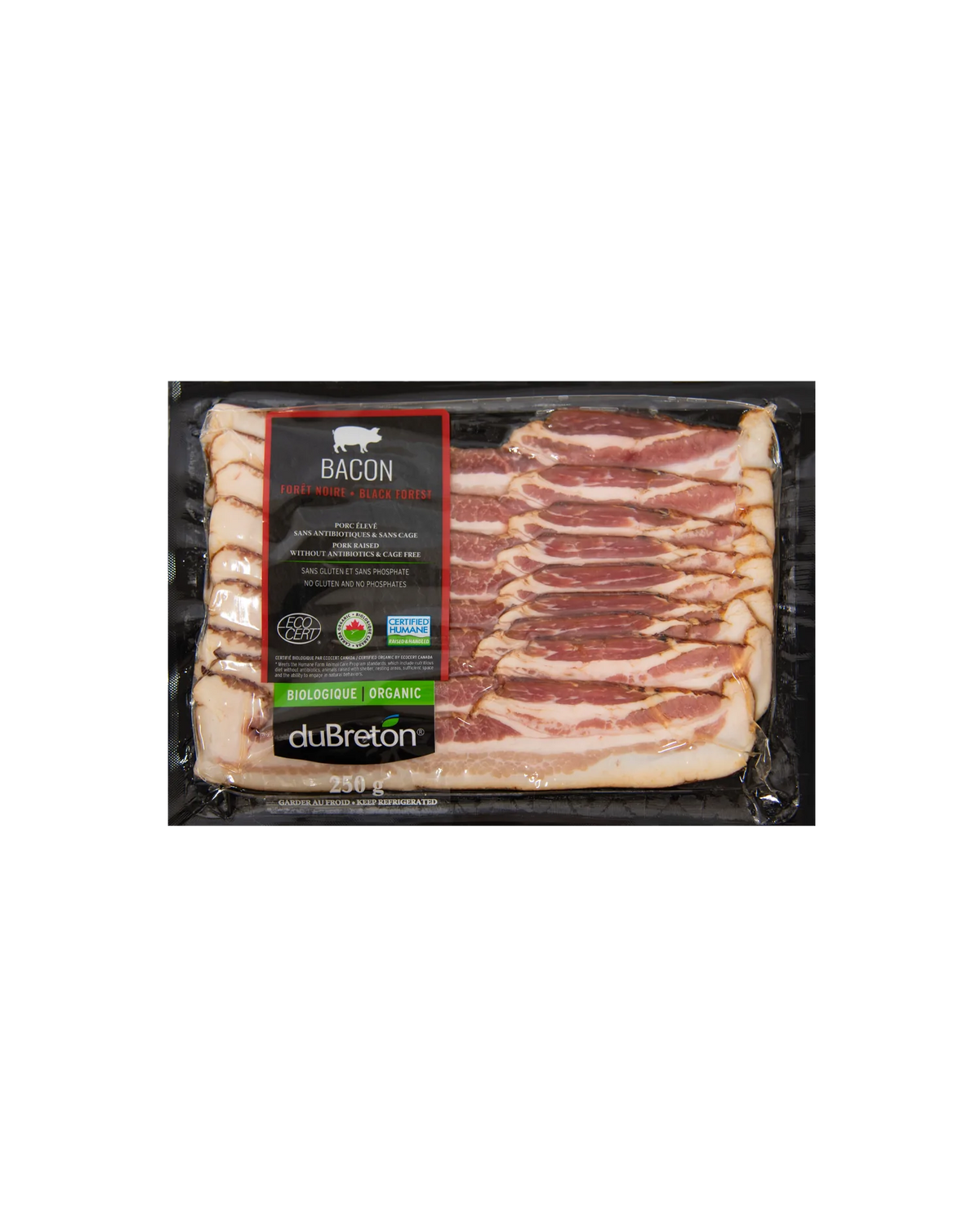 duBreton - Organic Black Forest Bacon, 250 g — Goodness Me!