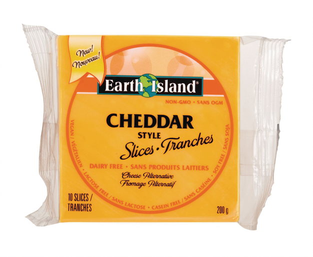 Earth Island - Cheddar Style Slices, 200 g — Goodness Me!