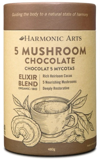 Harmonic Arts - Elixir, 5 Mushroom Chocolate, 160 g — Goodness Me!