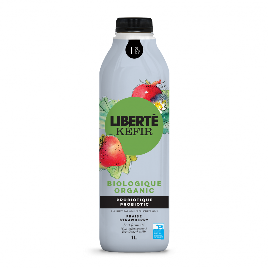 Liberté - Organic Strawberry Kefir, 1 L — Goodness Me!