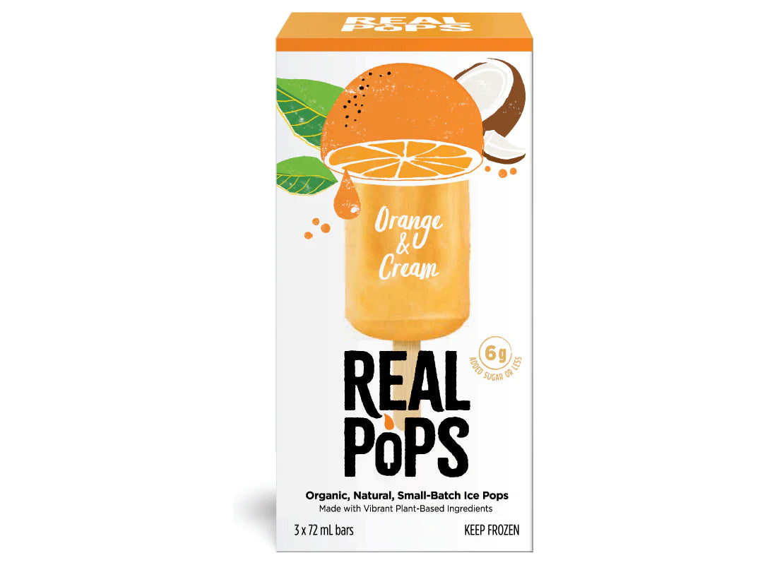 Real Pops - Orange & Cream, 3x72 mL — Goodness Me!