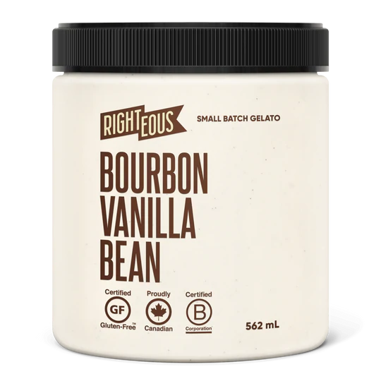 Righteous - Bourbon Vanilla Bean Gelato, 562 mL — Goodness Me!