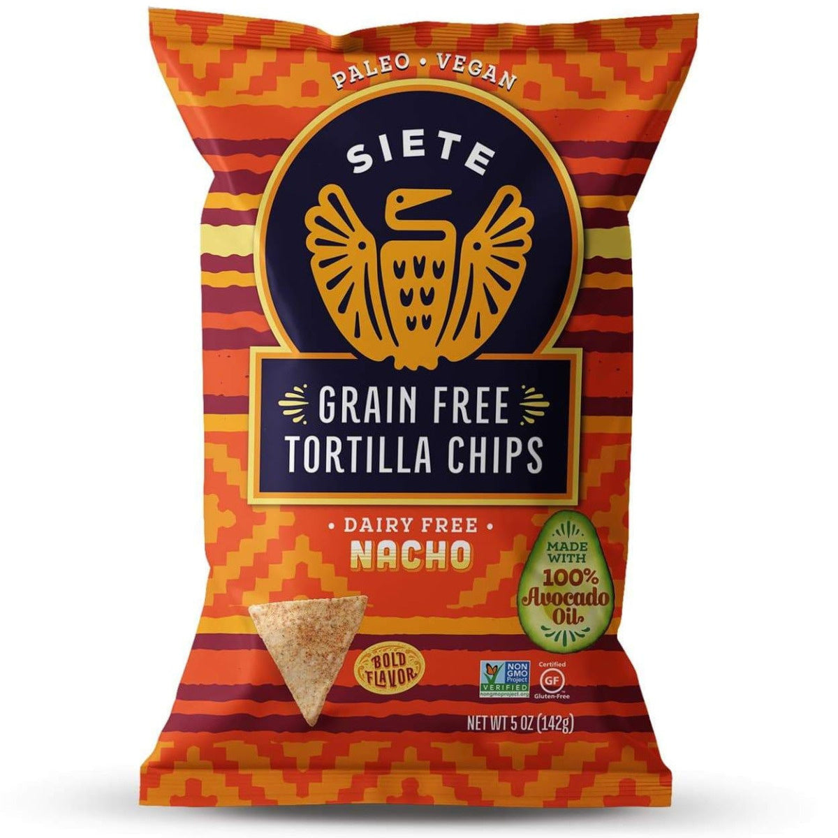 Siete - Grain Free Tortilla Chips, Nacho, 142 g — Goodness Me!