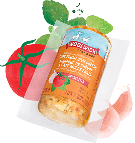 Woolwich Goat Dairy - Chevrai Mini Goat Cheese Log Bruschetta, 113 g ...