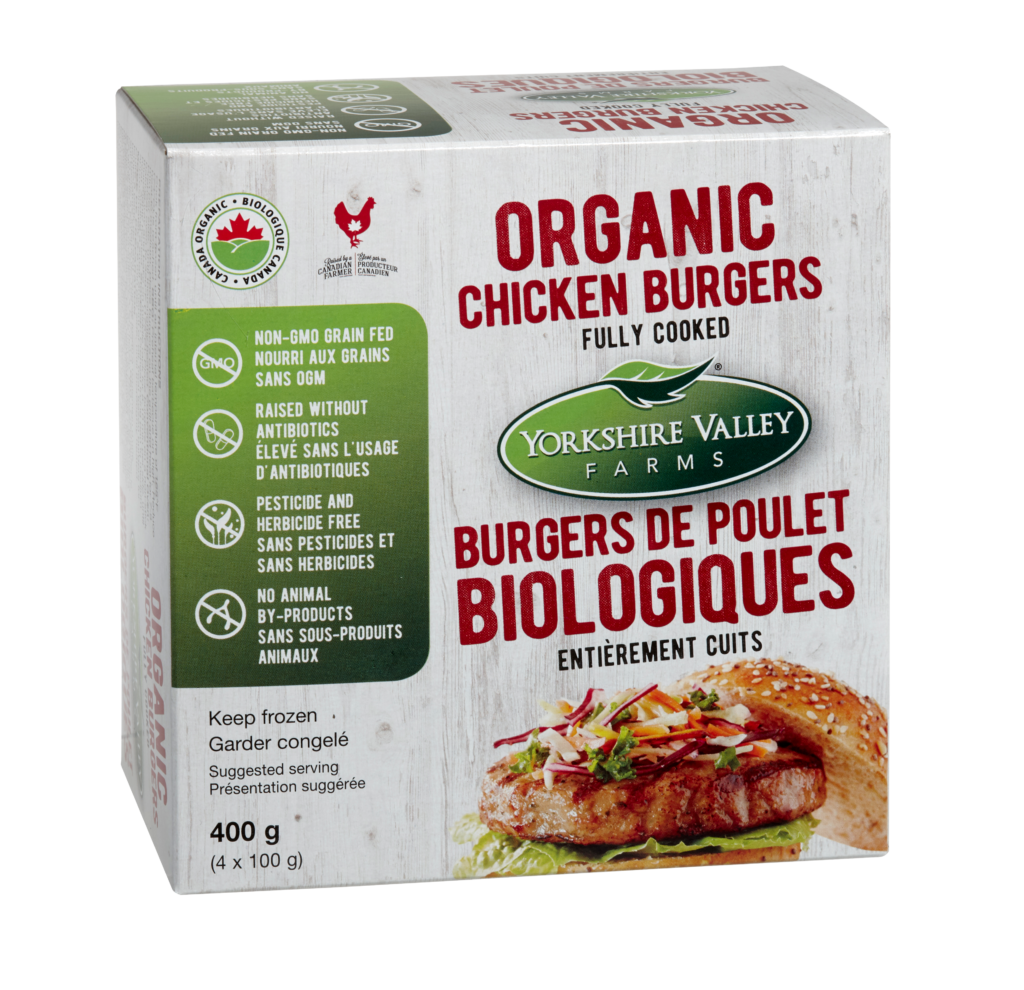 Yorkshire Valley Farms - Organic Fully Cooked Chicken Burgers, 400 g ...